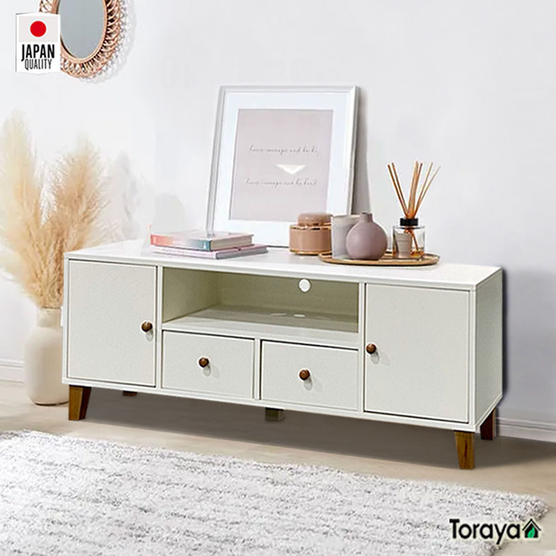 Jual TORAYA - Lemari Pendek Rak TV MInimalis Serba Guna Warna Kombinasi Wing-Low Board WH ...