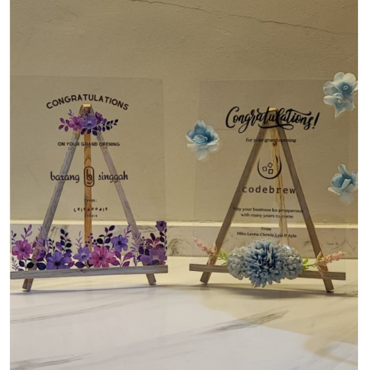 Jual [1 HARI JADI] Custom Acrylic Papan Bunga Mini | Akrilik Papan ...