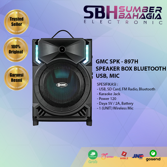 Jual GMC SPK - 897H SPEAKER BOX BLUETOOTH, USB, MIC (NEW) (KHUSUS ...