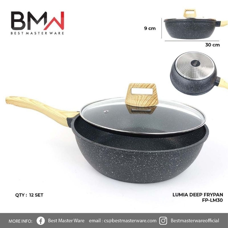 Jual WAJAN MARBLE WAJAN PENGGORENGAN BAHAN MARBLE DEEP FRY PAN LUMIA ...