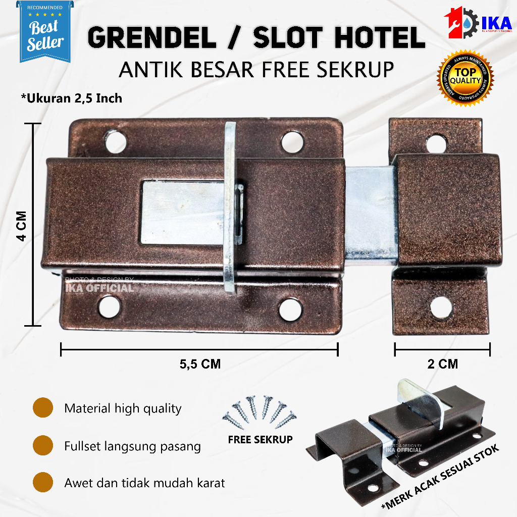 Jual TERMURAH Grendel Stainless Stanlis Tebal Selot Pintu Selot Jendela ...