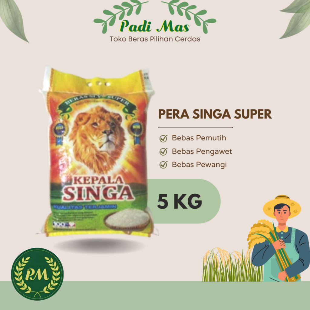 Jual Beras Pera Super 5kg / Beras Pera merk Singa 5 kg / Beras Perak ... Jual Beras Pera Super 5kg / Beras Pera merk Singa 5 kg / Beras Perak ...