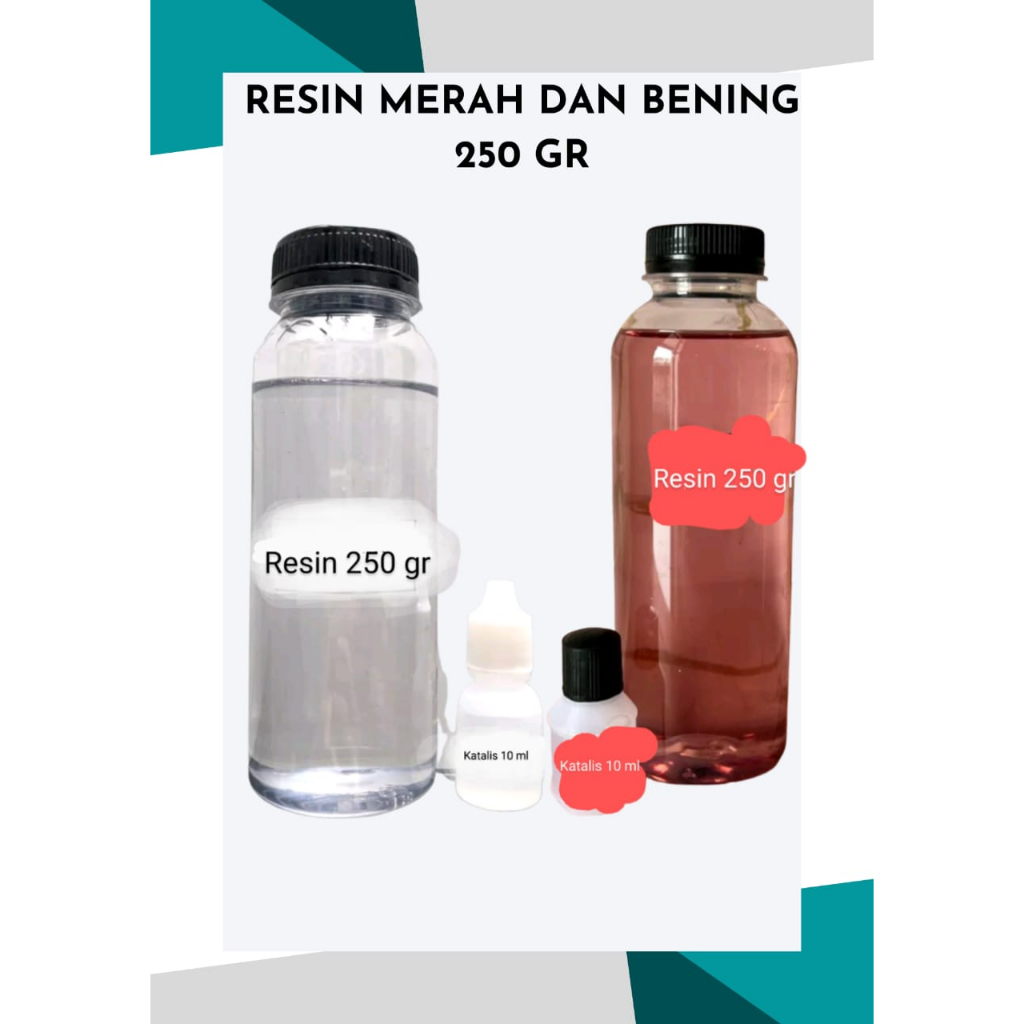 Jual Resin polyester 250 gr dan katalis 10 gr//resin kerajinan tangan ...