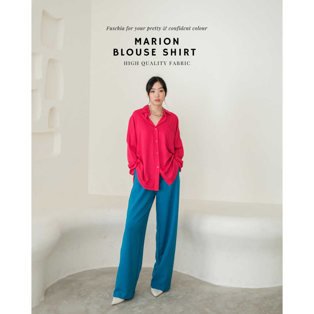 Jual (Dafodilandclara) Marion Shirt / Kemeja Uniqlo Shirt / Oversize ...