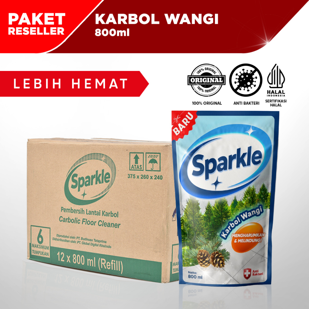 Jual SPARKLE PAKET RESELLER – Karbol Pine 800 mL | Shopee Indonesia