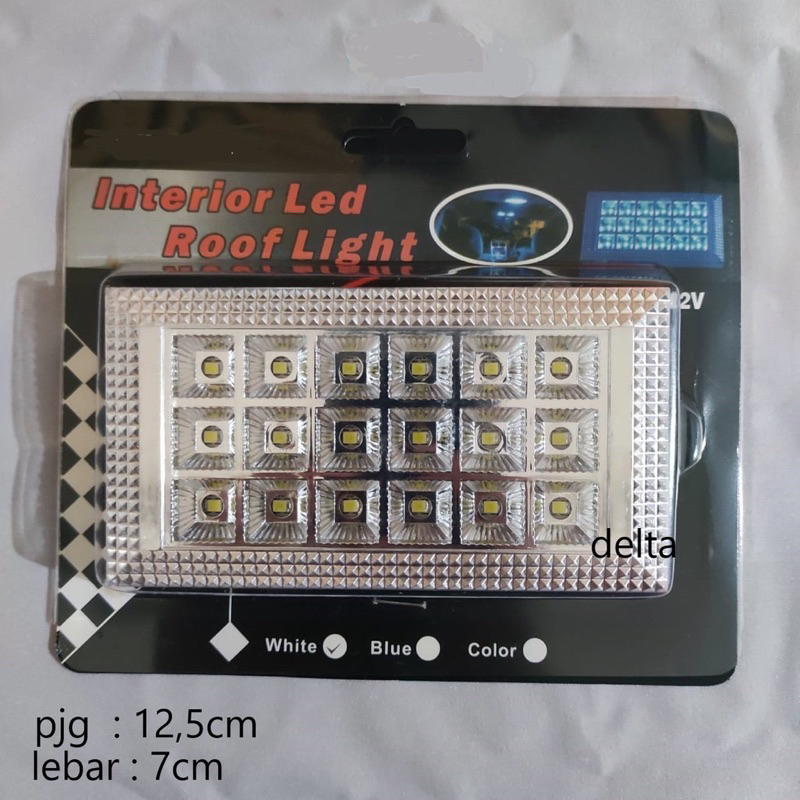 Jual LAMPU PLAFON MOBIL ATAS / SUN ROOF LIGHT ZW 6112 PUTIH BIRU LAMPU ...