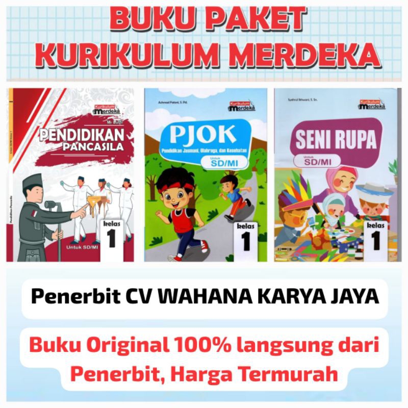 Jual Buku Siswa Kelas 1 Kurikulum Merdeka - PKN, PJOK & SENI RUPA (CV Wahana Karya Jaya ...