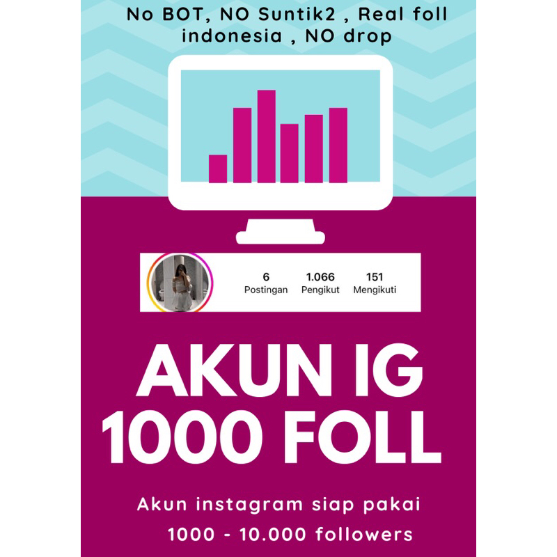 Jual JUAL AKUN INSTAGRAM IG INDO REAL AKTIF GARANSI NO DROP | Shopee Indonesia