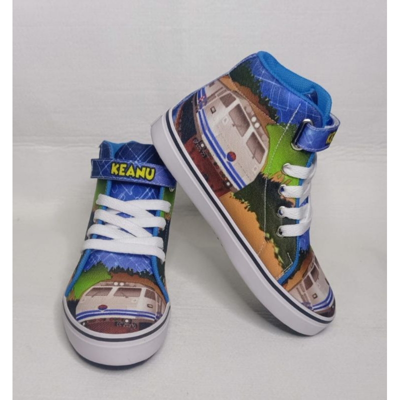 Jual sepatu anam lucu motif KAI kereta api indonesia, free cetak nama ...