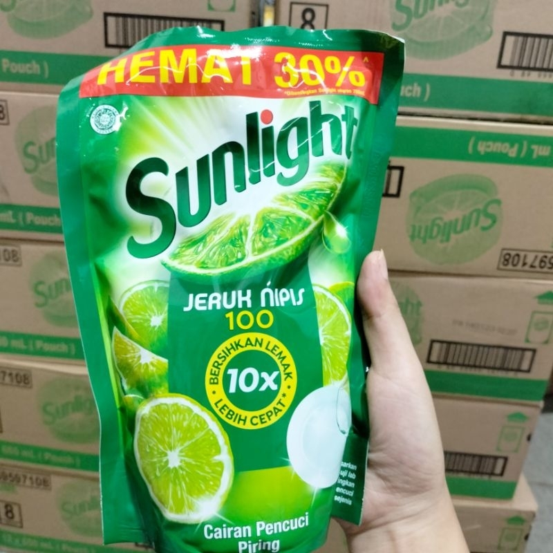 Jual sunlight sabun cuci piring jeruk nipis 100 refil 650ml dan 210ml | Shopee Indonesia
