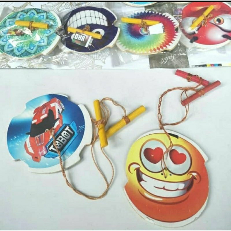 Jual Mainan Anak Gasing Jantra Kayu Besar Gangsing Jadul Tarik Putar ...