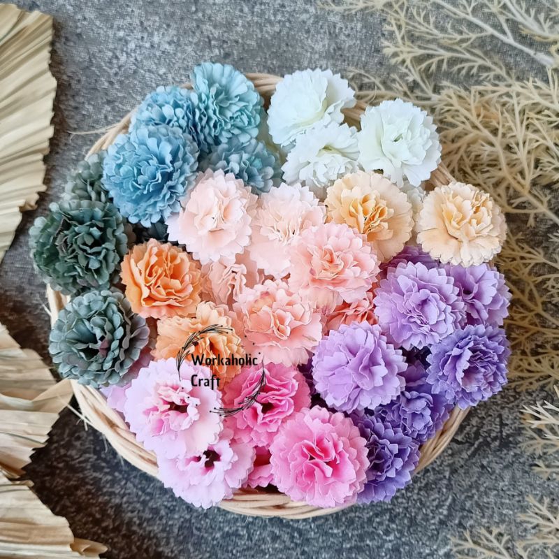 Jual Kepala Bunga Kuntum Bunga Pom-pom Kriwul Mini Bunga Bahan Dekorasi ...