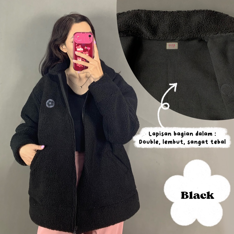 Jual [Marasoe] MUVVIN JACKET — Jaket Bulu Tebal Jaket Musim Dingin Jaket Sherpa Bulu Domba Jaket ...