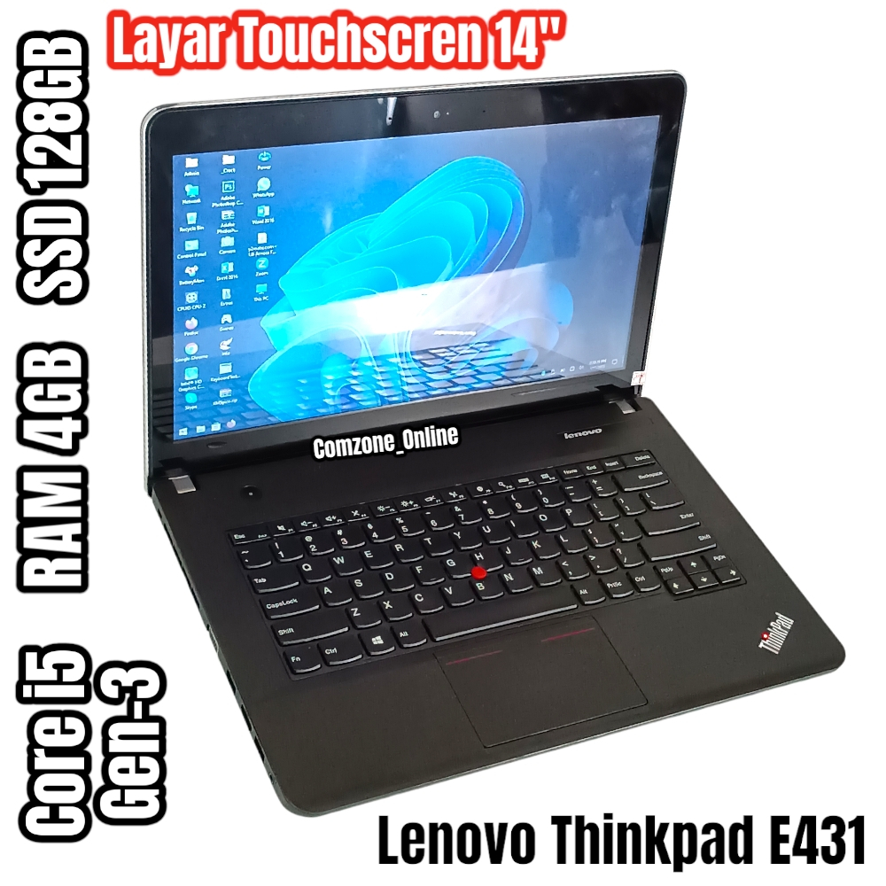 Jual Laptop Lenovo Thinkad E431 Core i5 Gen 3 Ram 4GB SSD 128GB Touchscreen | Shopee Indonesia