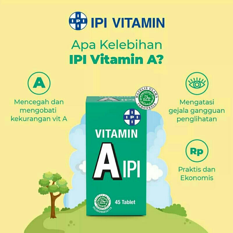 Jual VITAMIN A ipi - UNTUK KESEHATAN MATA - PER BOTOL ISI 45 | Shopee ...