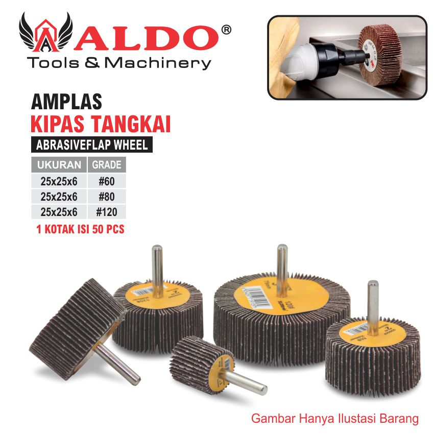 Jual AMPLAS KIPAS TANGKAI UKURAN : 25 X 25 X 6 MERK ALDO | Shopee Indonesia