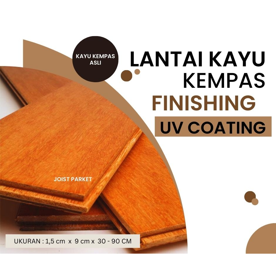 Jual PARKET Lantai kayu kempas / flooring kempas / 1,5 x 9 harga per M2 ...