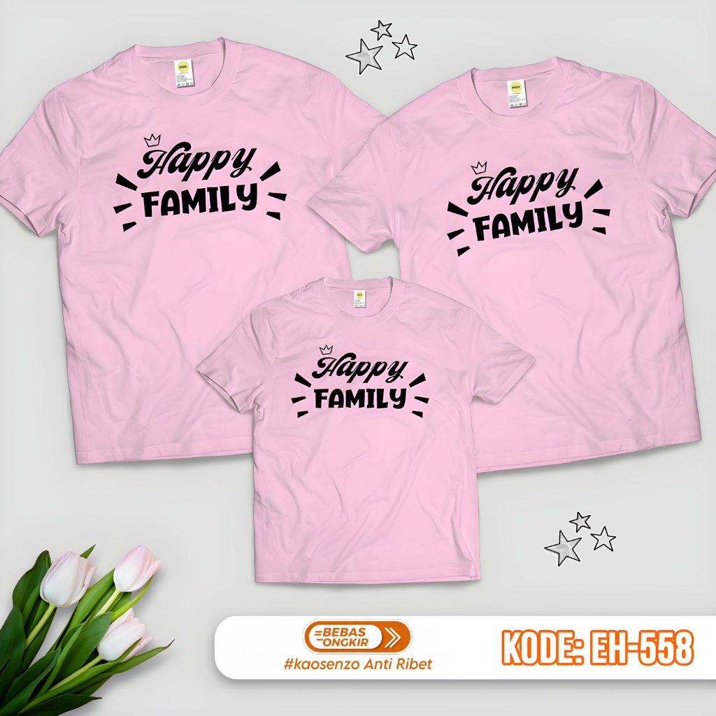 Jual Baju Kaos Couple Keluarga Satuan | Kaos Custom Anak & Dewasa ...