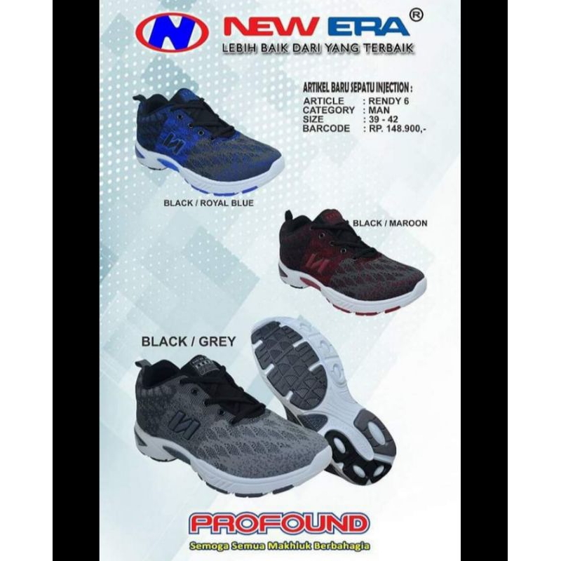 Jual SEPATU NEW ERA RENDY 6 - SEPATU SNEAKERS PRIA | Shopee Indonesia