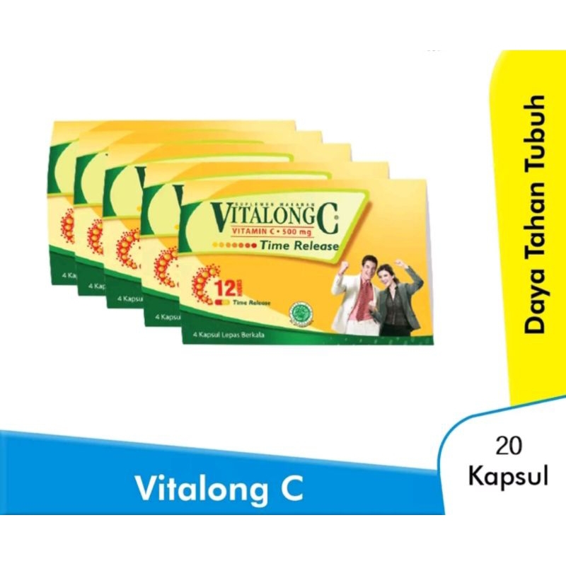 Jual VITALONG C VITAMIN 500MG 5 strip 4 @ tablet | Shopee Indonesia