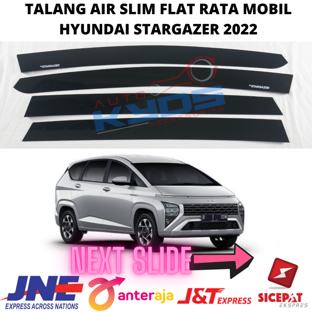 Jual Talang Air Slim Flat Rata Mobil Hyundai Stargazer 2022 2023 Slim ...