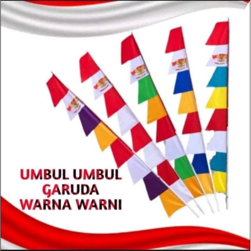 Jual Bendera Umbul Umbul Logo Garuda Merah Putih Warna Warni 8 Mata Gergaji | Shopee Indonesia