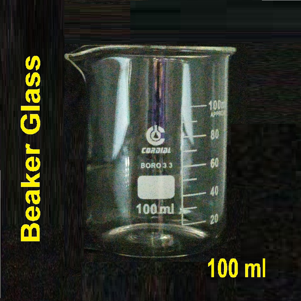 Jual BEAKER GLASS 100 ML GELAS KIMIA GELAS PIALA BEKER GLASS LOW FORM ...