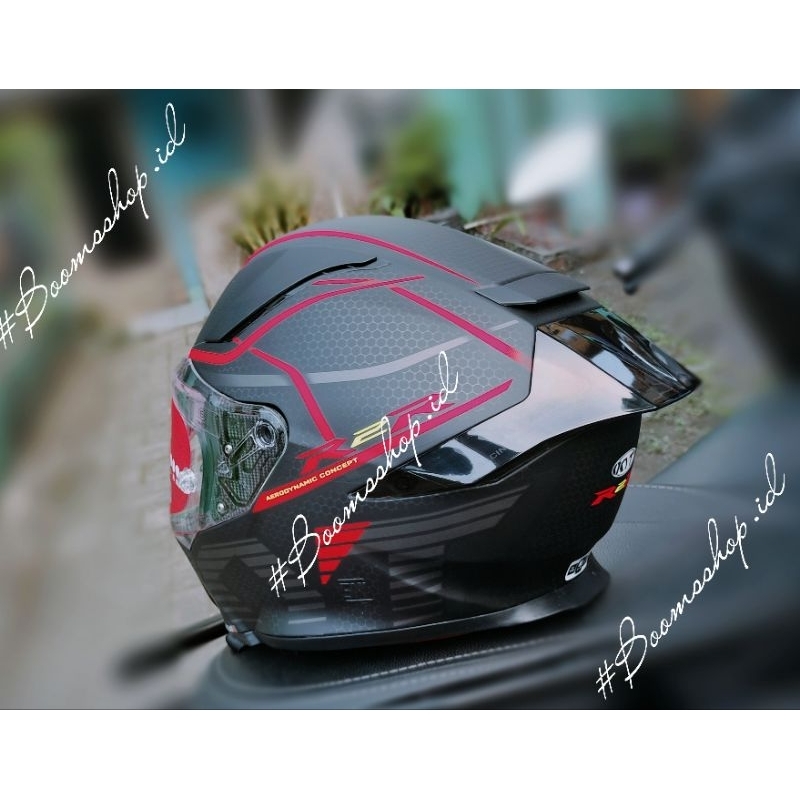 Jual kYT R2R CONCEPT BLACK RED MATT | Shopee Indonesia