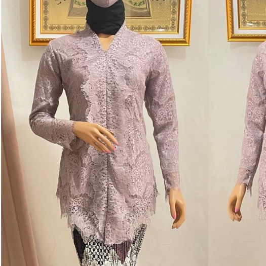 Jual Atasan Kebaya Kartini Brokat Renda / Kebaya Renda Kartini Taro Dan ...