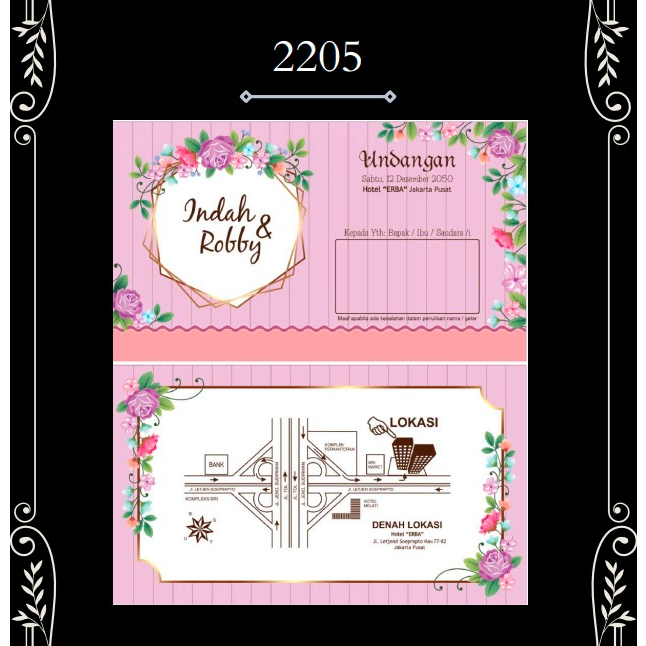 Jual UNDANGAN PERNIKAHAN KODE ERBA 2205 | Shopee Indonesia