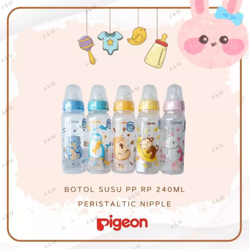 Jual PIGEON Botol PP Standard MM W/S Type Silicone Nipple 240 ml , 120 ...