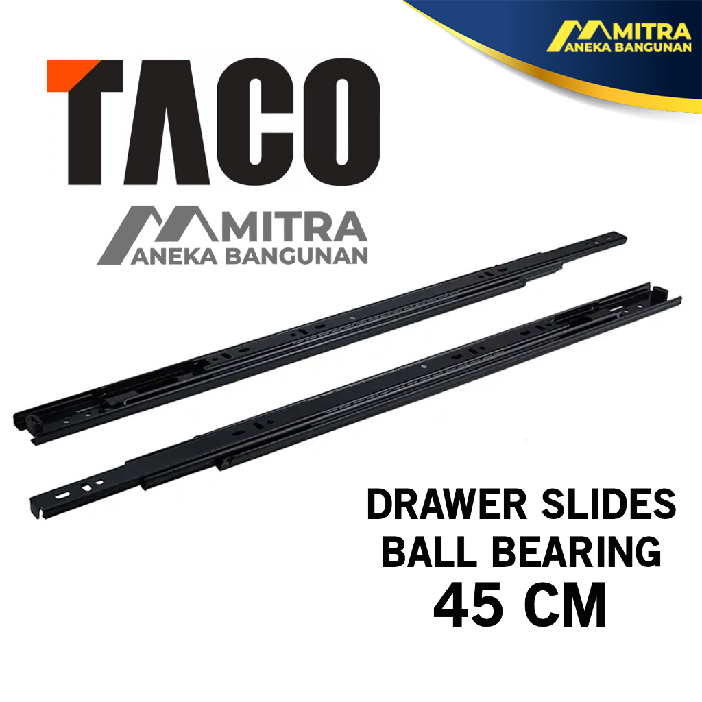 Jual REL LACI TACO DOUBLE TRACK HITAM 45 CM BALL BEARING SLIDE FULL ...
