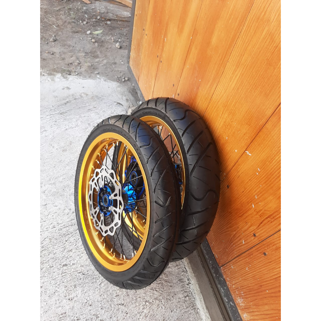 Jual Roda Set Supermoto WR 155 Ring 17 Wheelset Sumo WR velg ukur 250 ...