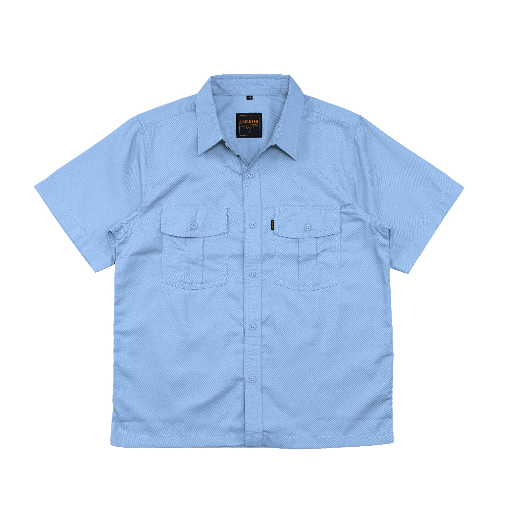 Jual Engineer Workwear -Basic Light Blue-Kemeja Biru Muda / Baju Kerja ...
