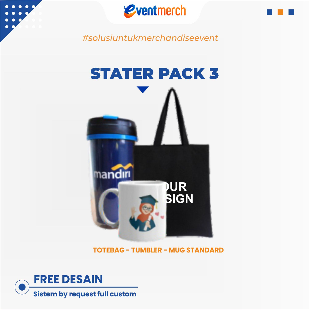 Jual PAKET SEMINAR KIT ACARA - GIFTSET - STATER PACK 3 BY EVENTMERCH ...
