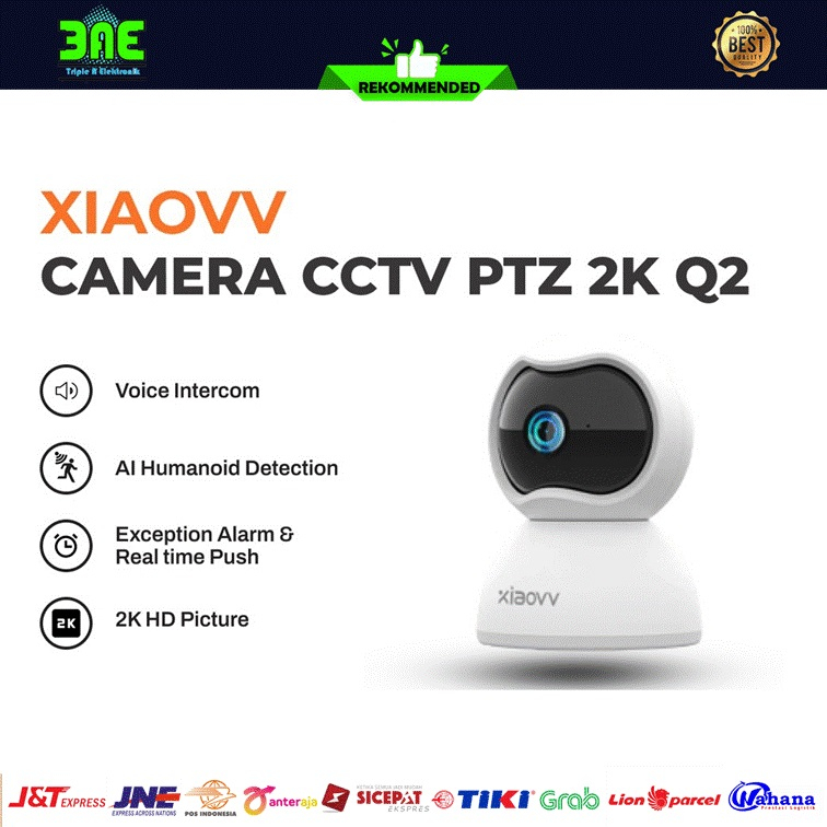 Jual CCTV Ipcam Xiaovv Q2 2K UHD Wireless Smart XVV 360 PTZ Ip Camera ...