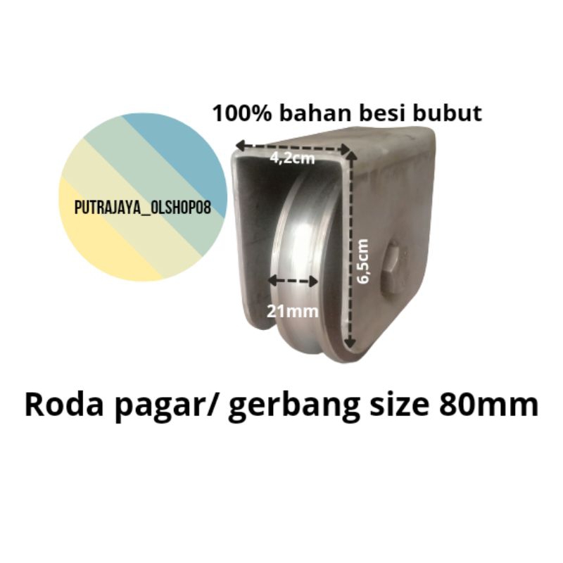 Jual roda pagar besi 8cm roda pintu gerbang 8cm | Shopee Indonesia