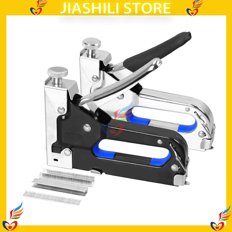 Jual Jiashili 3in1 Staples Stapler Staple Gun Alat Tembak Paku Staples ...