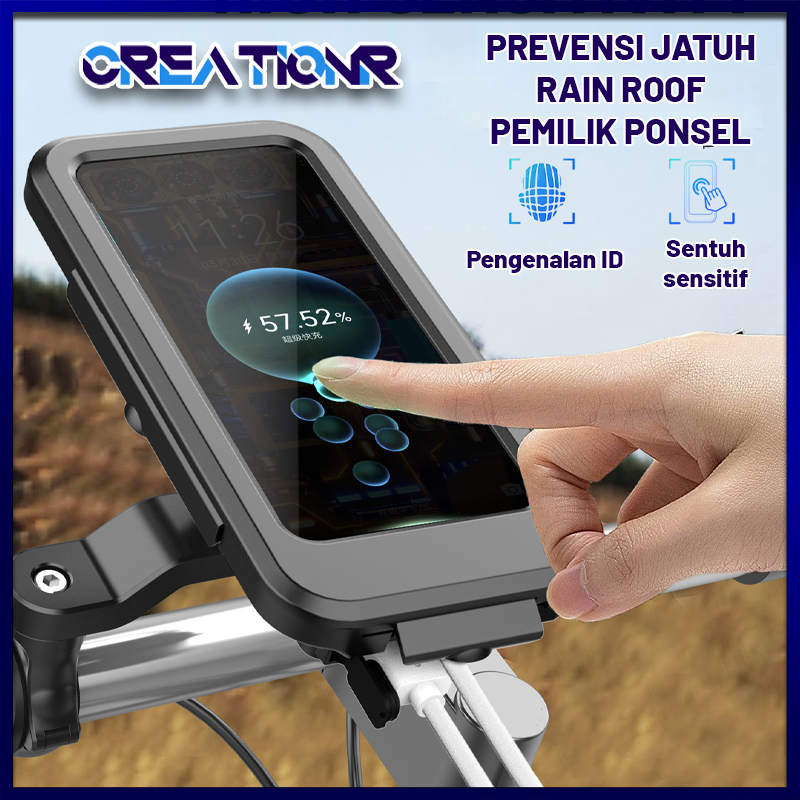Jual stang holder motor/holder stang motor/waterproof 360 degree/ phone holder/phone holder ...