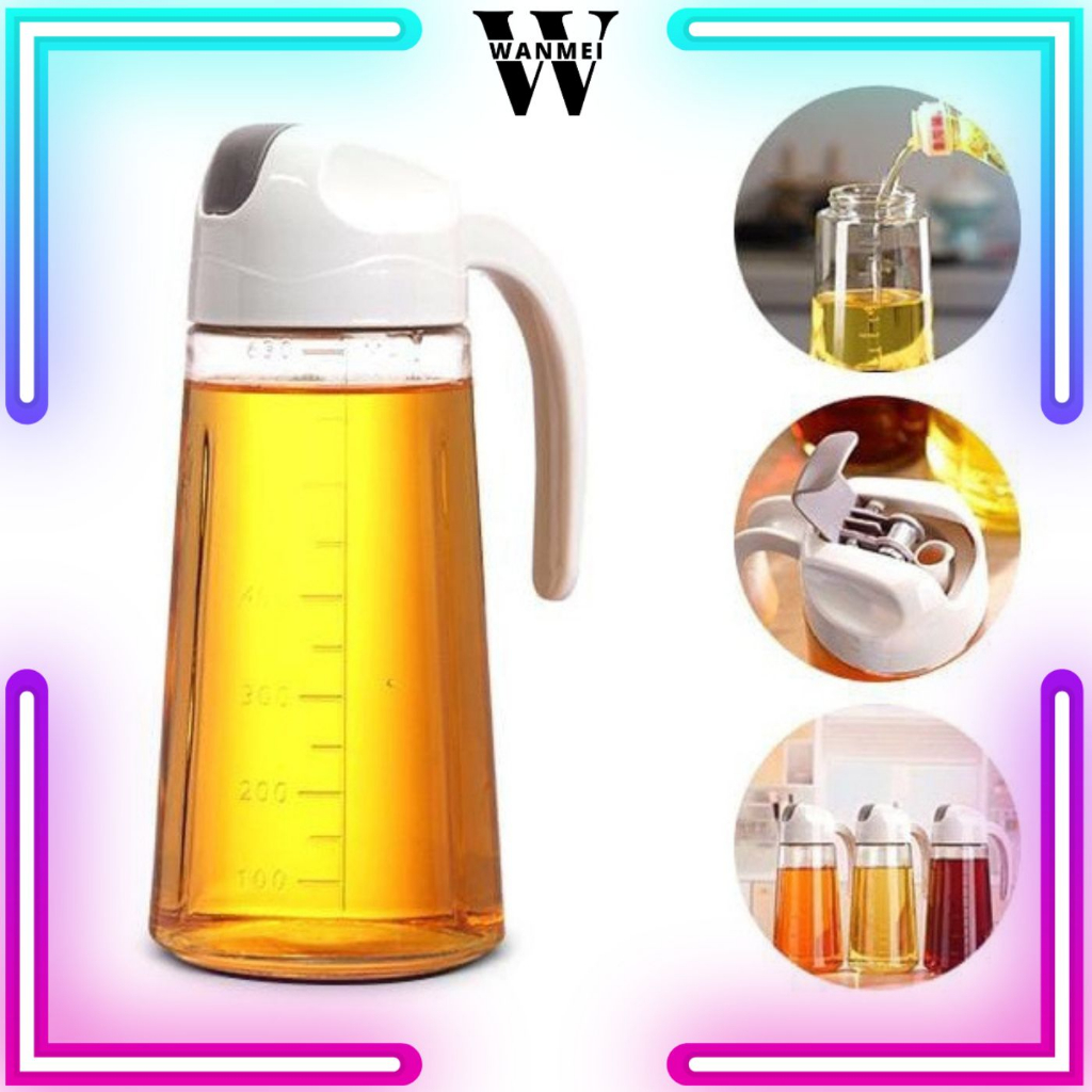 Jual WM Botol Kaca Minyak Goreng 630ml Bottle Oil Pot 630 ml Wadah Tempat Penyimpanan Bumbu ...