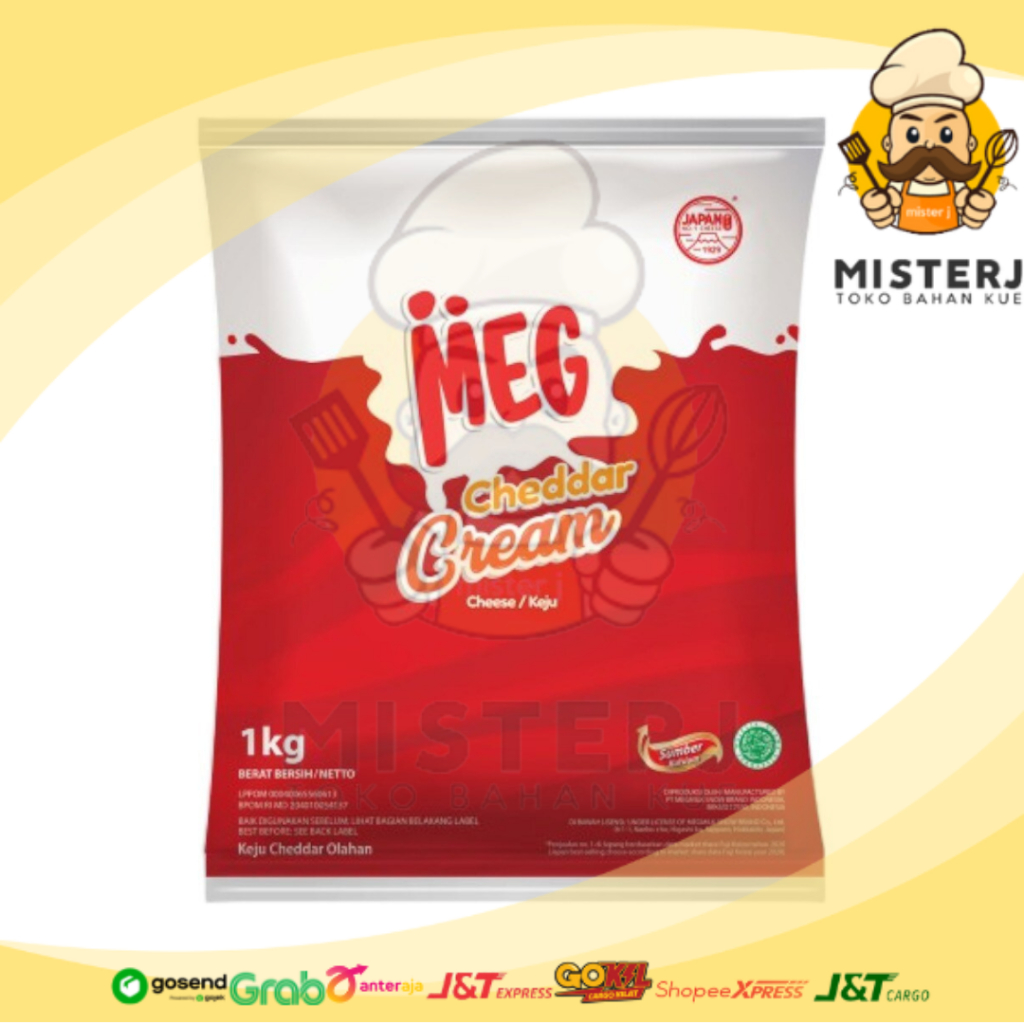Jual MEG Cheddar Cream Keju 1 Kg | Meg Cheddar Cream Cheese 1kg | Meg ...