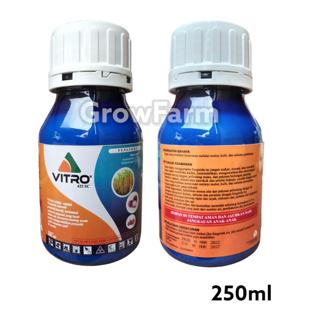 Jual VITRO 425 SC 250 ml Fungisida +ZPT Azoksistrobin Difenokonazol ...