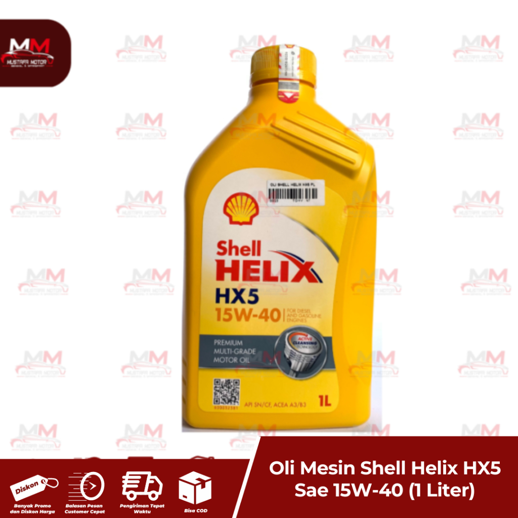 Jual Oli Mesin Shell Helix HX5 Sae 15W-40 (1 Liter) | Shopee Indonesia
