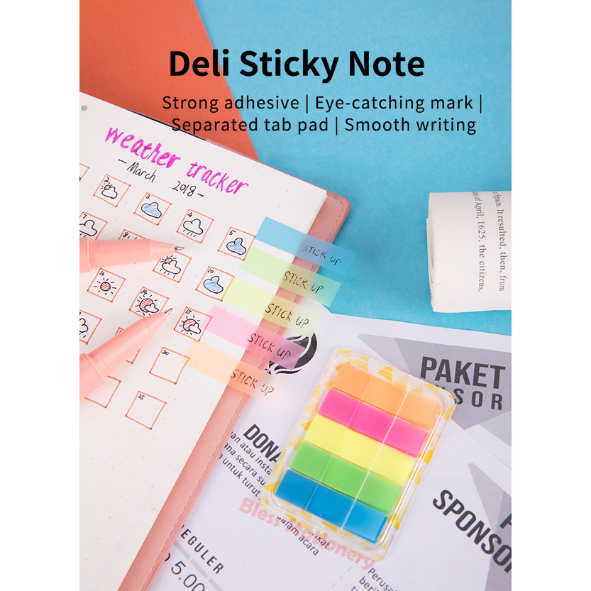 Jual Deli index mark sign here memo index tempel sticky note indeks ...