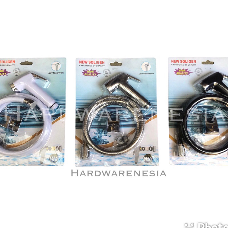 Jual SOLIGEN Jet Shower Bidet Kloset Hitam Abu Chrome Putih | Shopee ...
