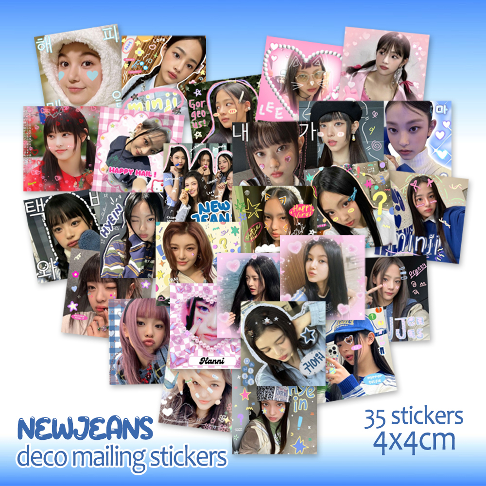 Jual [100pcs] 𝗡𝗘𝗪𝗝𝗘𝗔𝗡𝗦 Stickers DECO KAWAII MAIL STICKER Kpop Idol ...