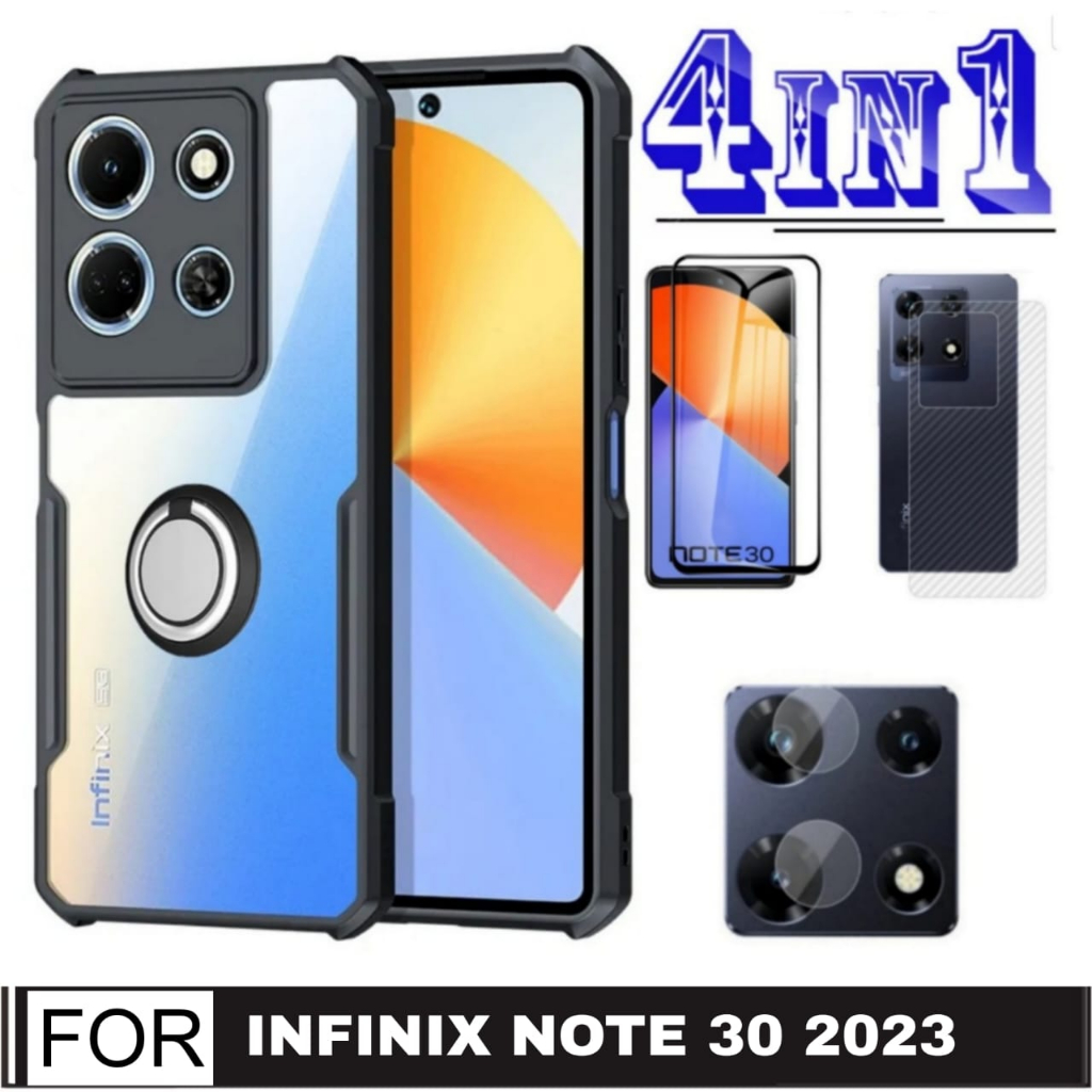 Jual [Paket 4 in 1 ] Infinix Note 30 Case Bumper Fusion Casing Infinix ...