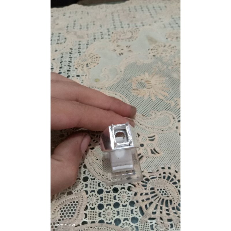 Jual emban cincin perak 925 handmade model kotak untuk batu kotak03 ...