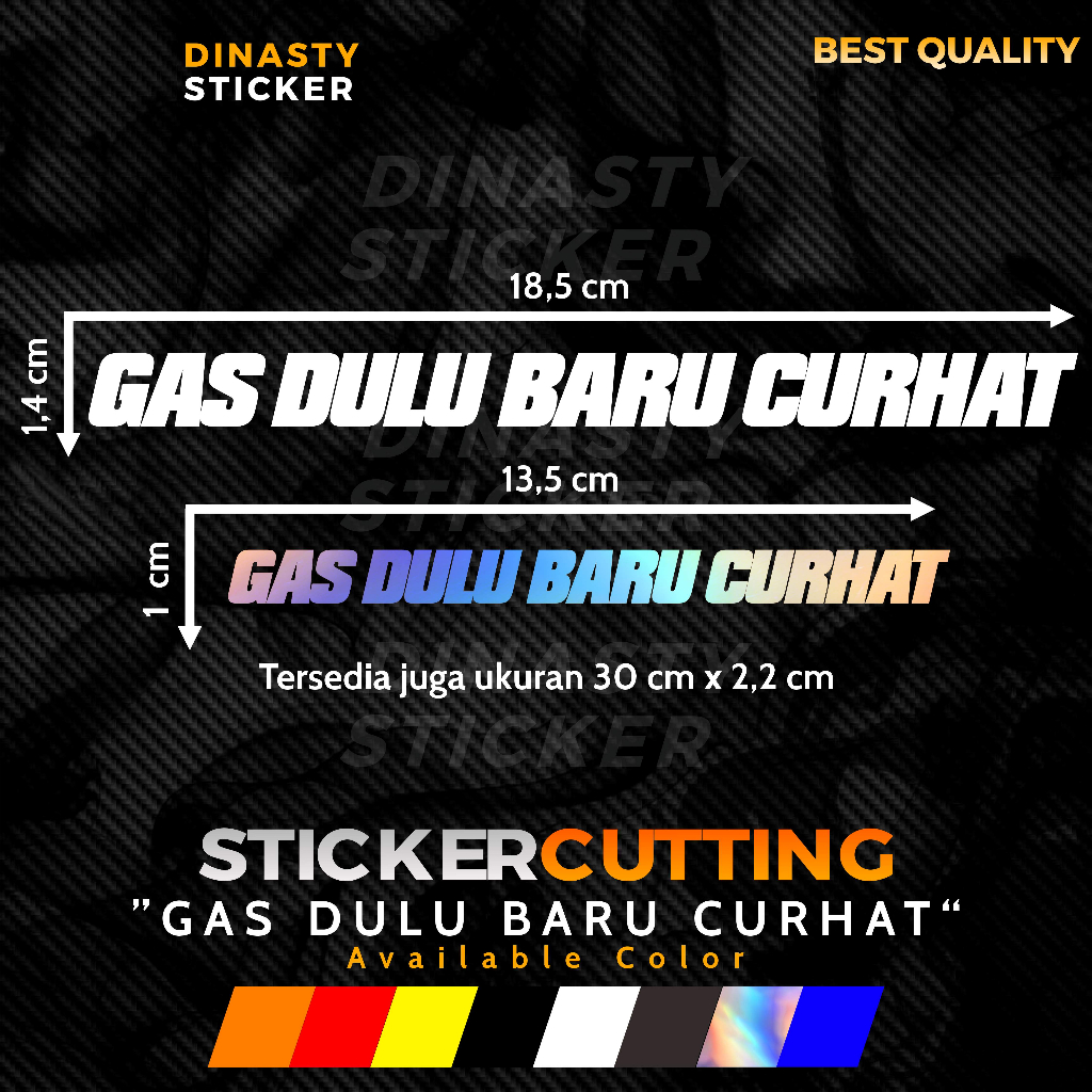 Jual STICKER STIKER CUTTING GAS DULU BARU CURHAT | Shopee Indonesia