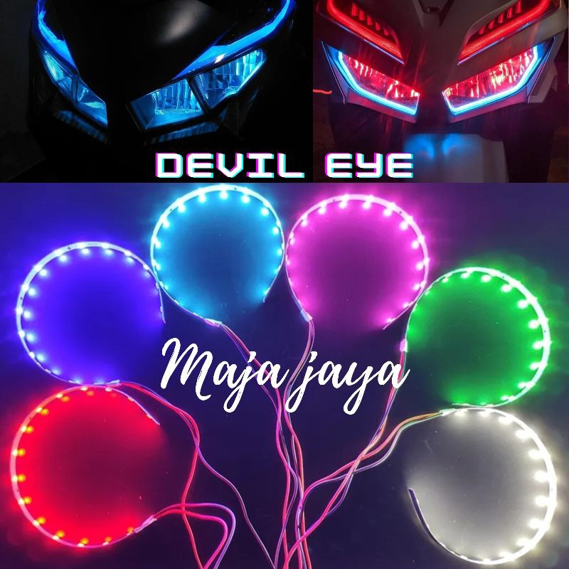 Jual Lampu Demon LED / Lampu LED Devil Demon Eye 360 Projector Eyes ...